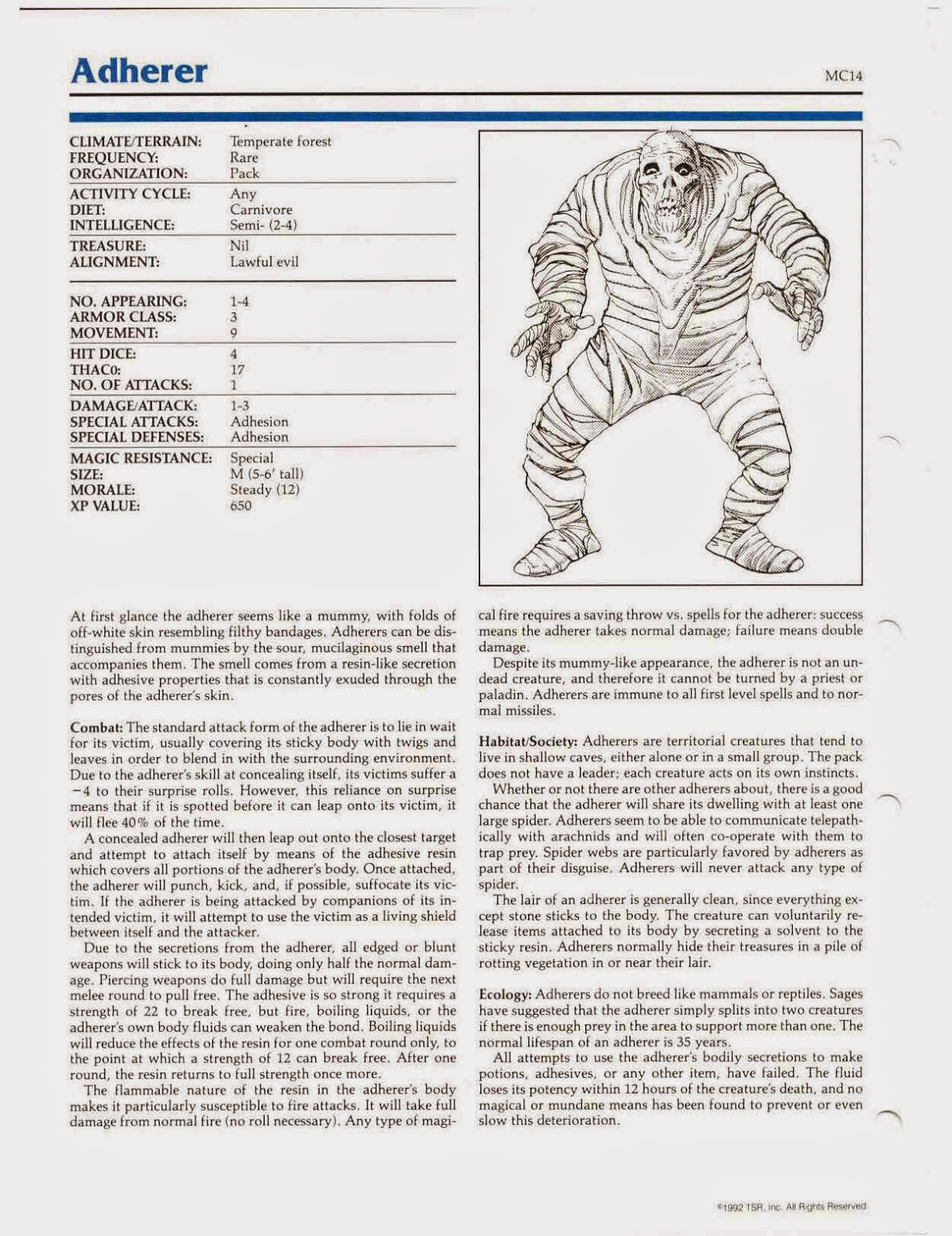 Ultanya: 5E Monster Conversion: Adherer