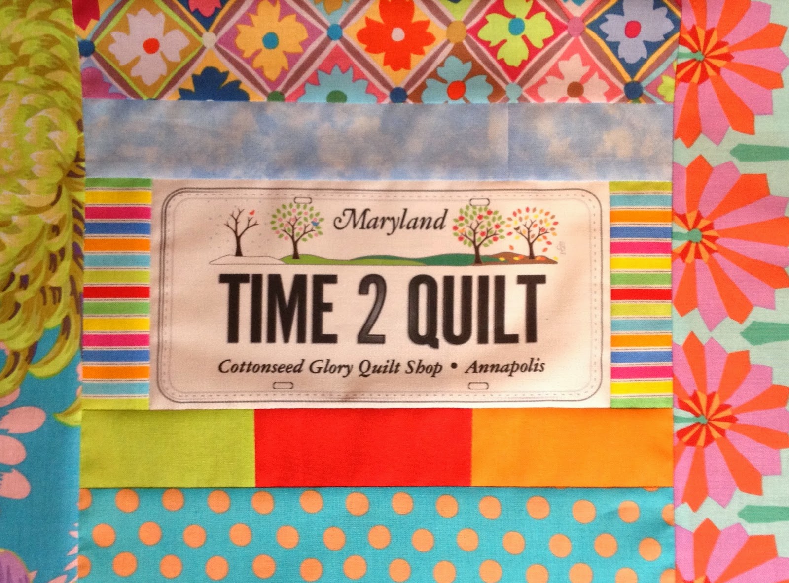 Susan's Quilt Creations: More rows and license plates