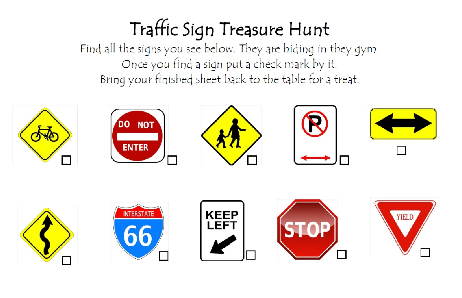 Alpine District Cub Scouts: Pinewood Derby - Traffic Sign Treasure Hunt