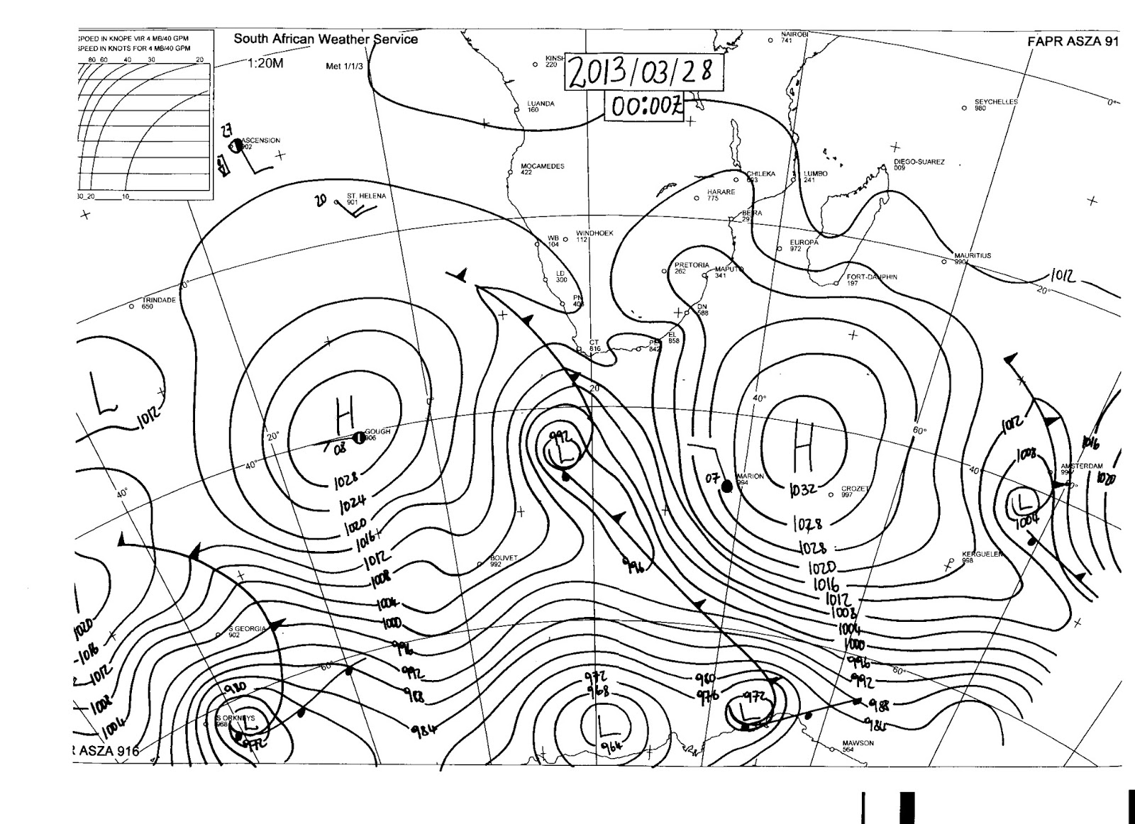 SA Weather and Disaster Observation Service: SA Sea Level Synoptic ...