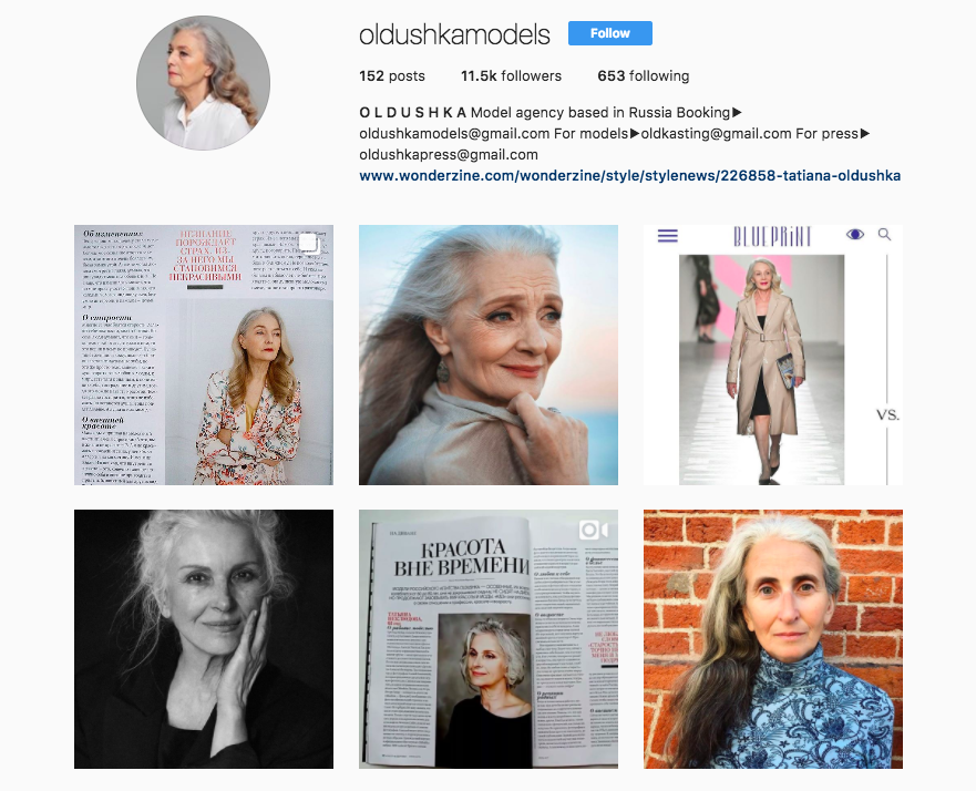 OLDUSHKA MODELS MODEL AGENCY FOR 45+ AGE