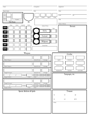 People them with Monsters: Another DCC RPG Character Sheet