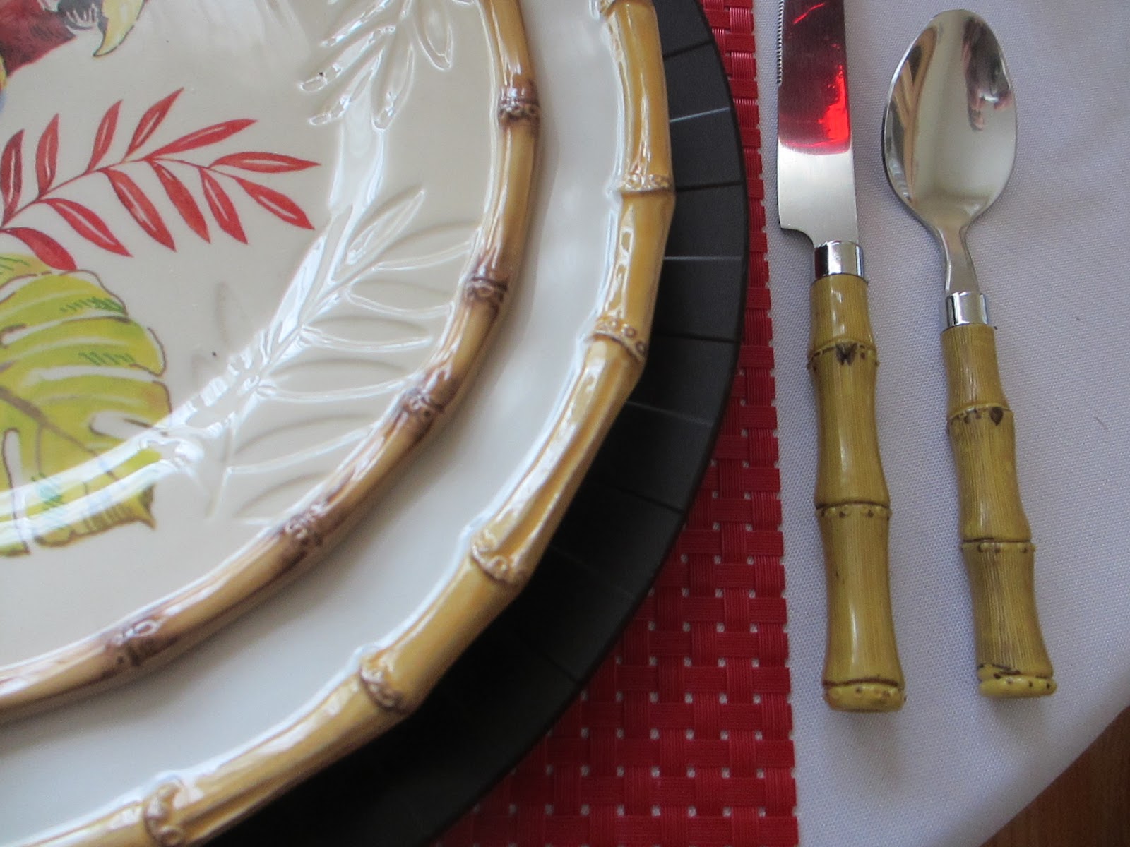 Table for One: Bamboo and Parrot Table