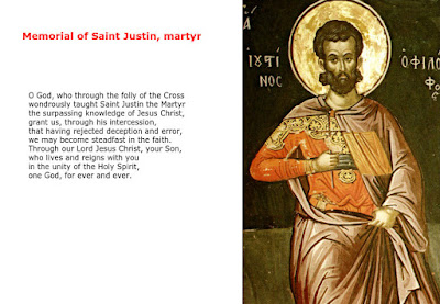 Daily Homilies: Memorial of Saint Justin, Martyr