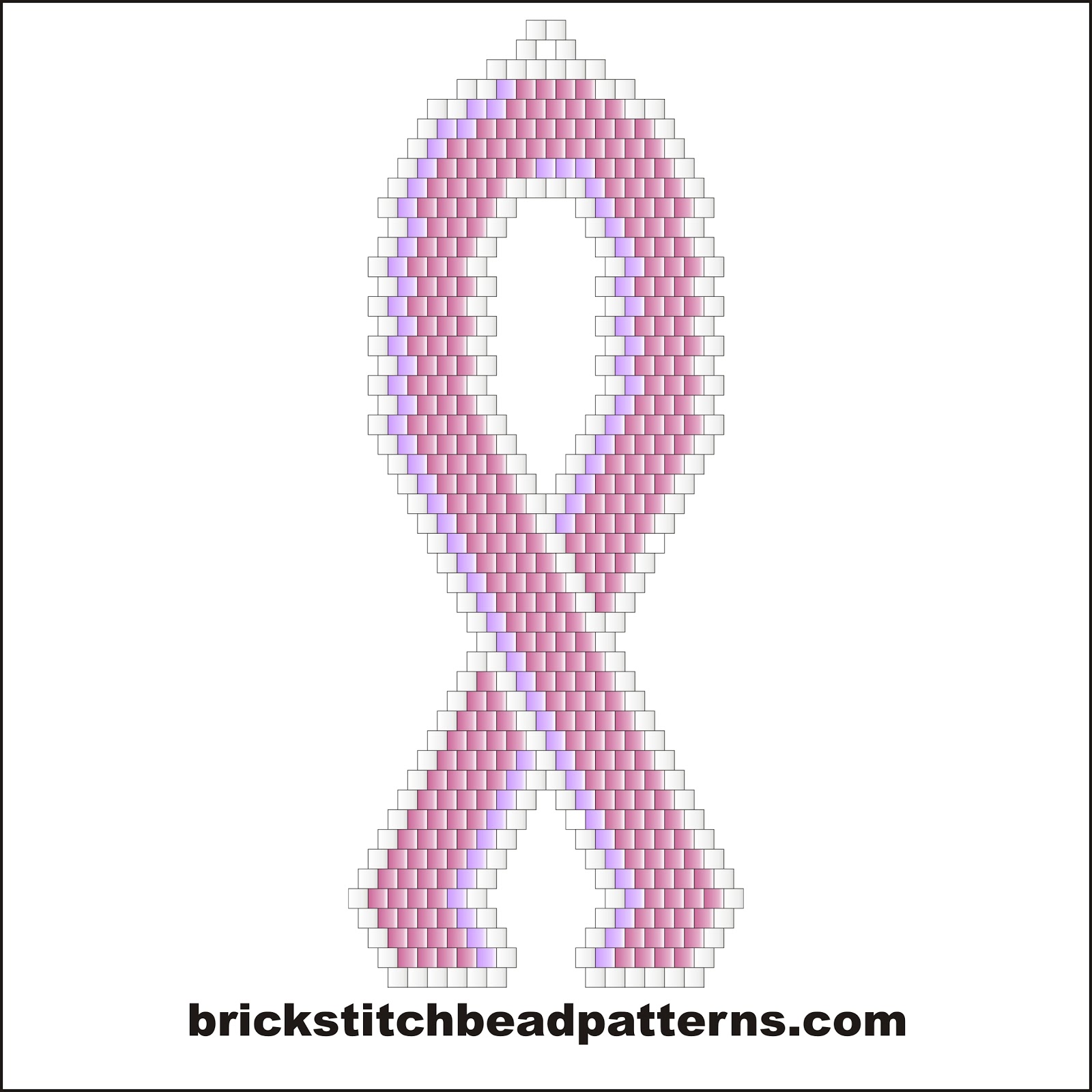 Brick Stitch Bead Patterns Journal: Large Pink Ribbon Free Breast ...