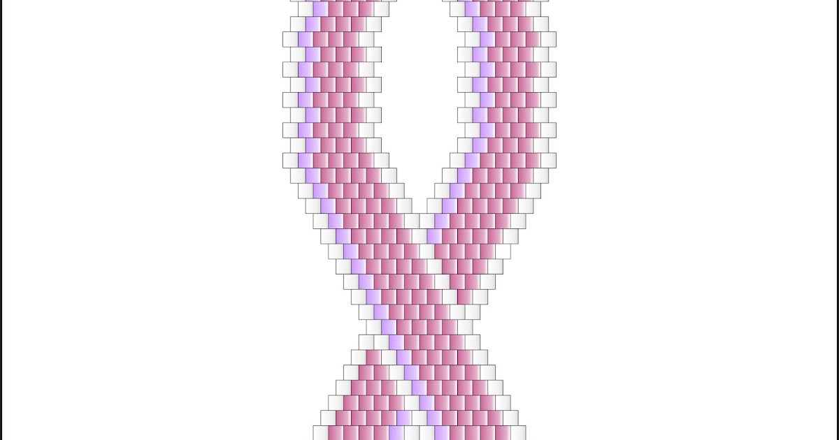 Brick Stitch Bead Patterns Journal: Large Pink Ribbon Free Breast ...