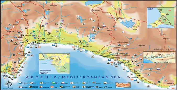 antalya tourist map | Maps Of Cities