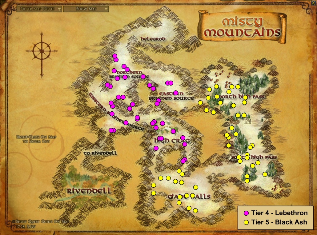 Wonderful Places in LOTRO's Middle Earth: Wood in Lotro - and where to ...