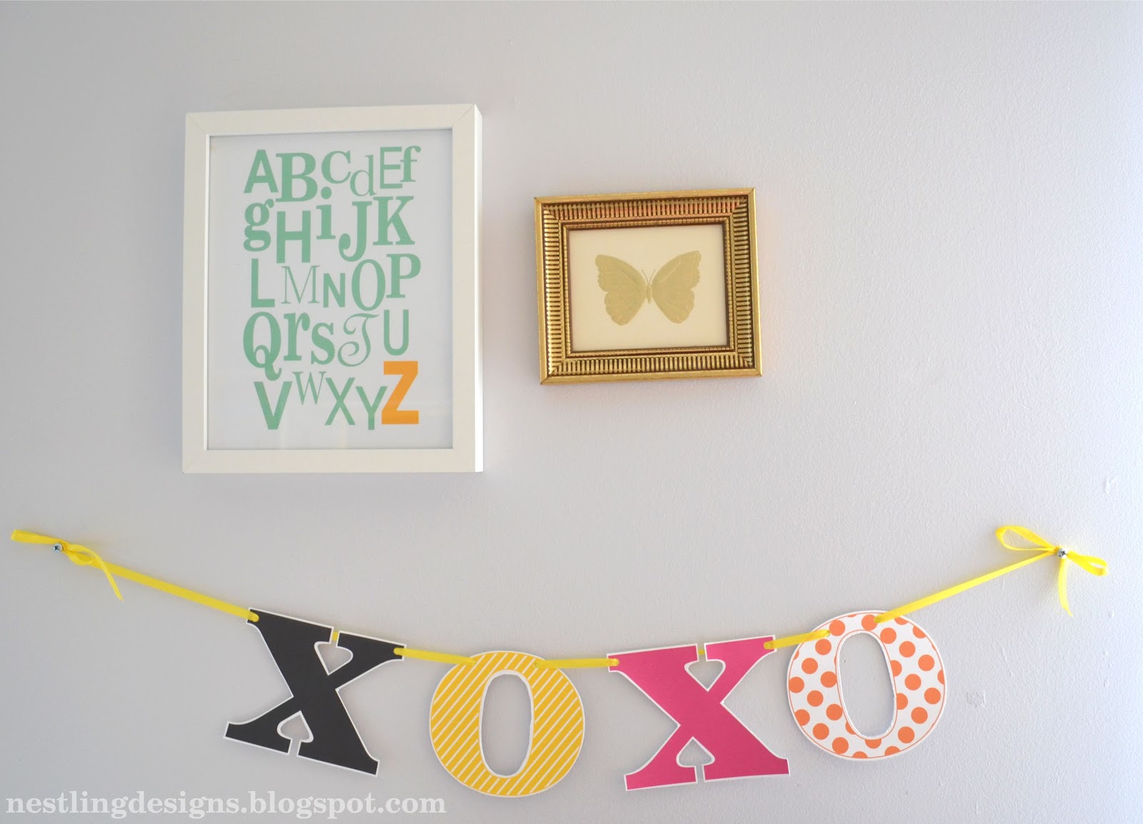 Nestling: DIY alphabet art