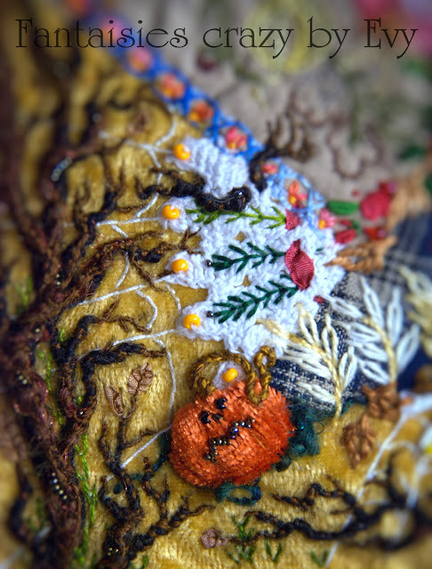 Fantaisies Crazy by Evy: Halloween crazy quilting