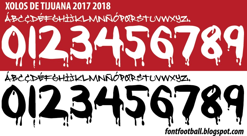 FONT FOOTBALL: Font Vector Xolos de Tijuana 2017 2018 kit
