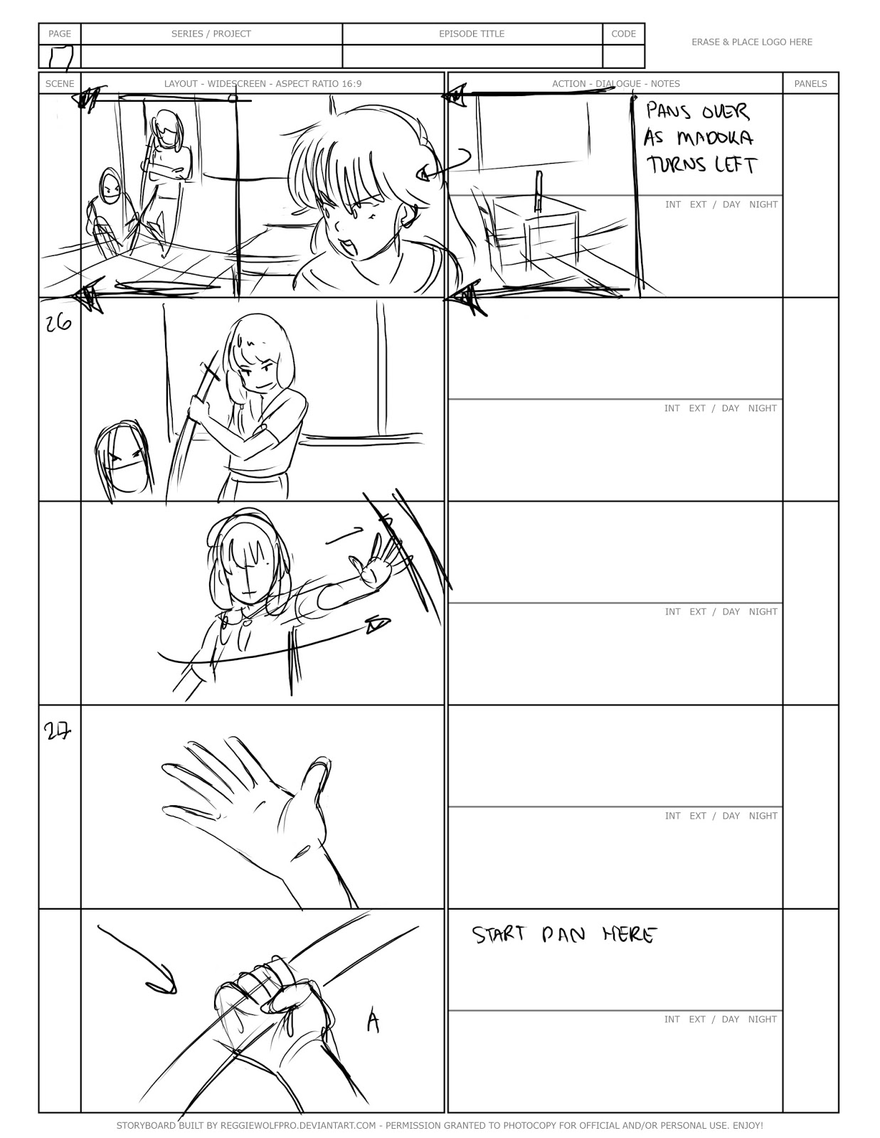 Jasmine Goggins - Storyboard Portfolio: Schoolgirl Fight