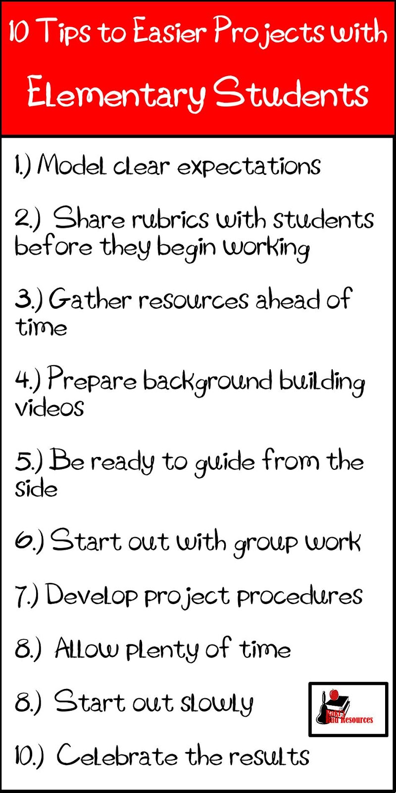 Raki's Rad Resources: 10 Ways to Make Projects Work for Low Level Students
