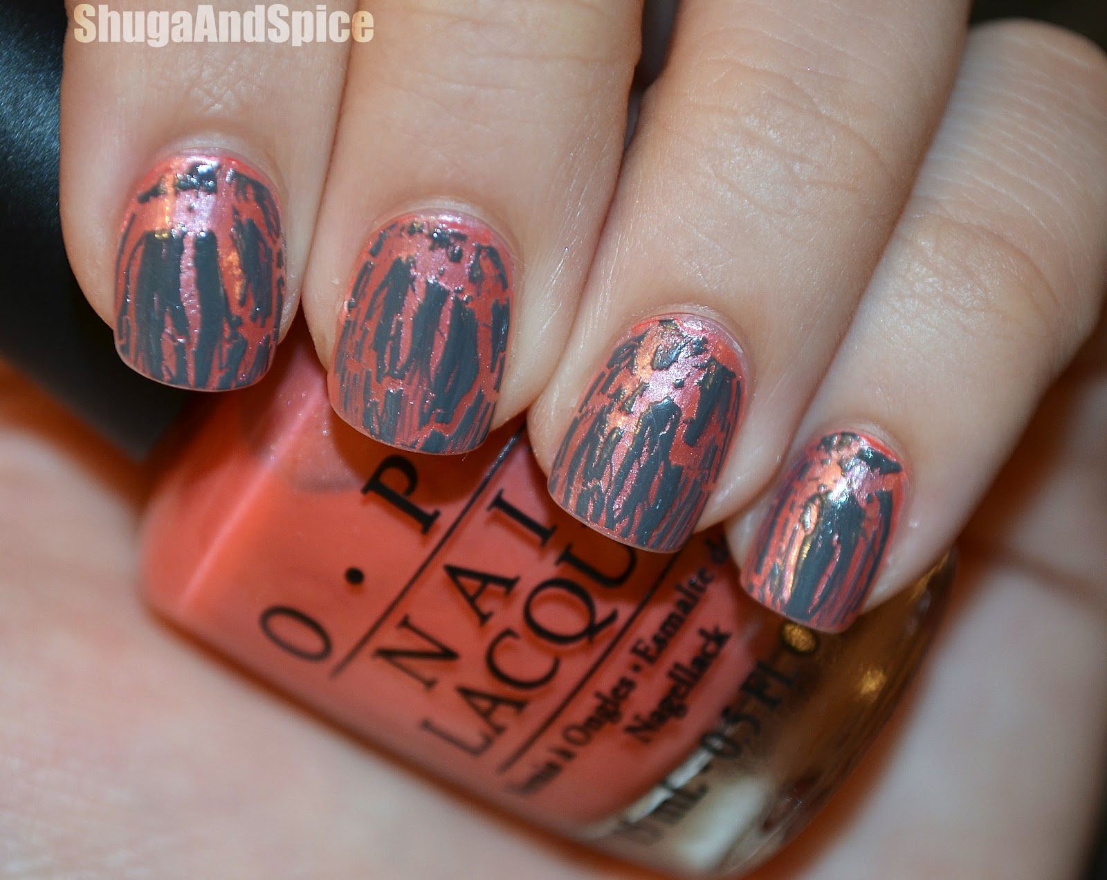 Shuga and Spice: OPI Melon of Troy + Crackle