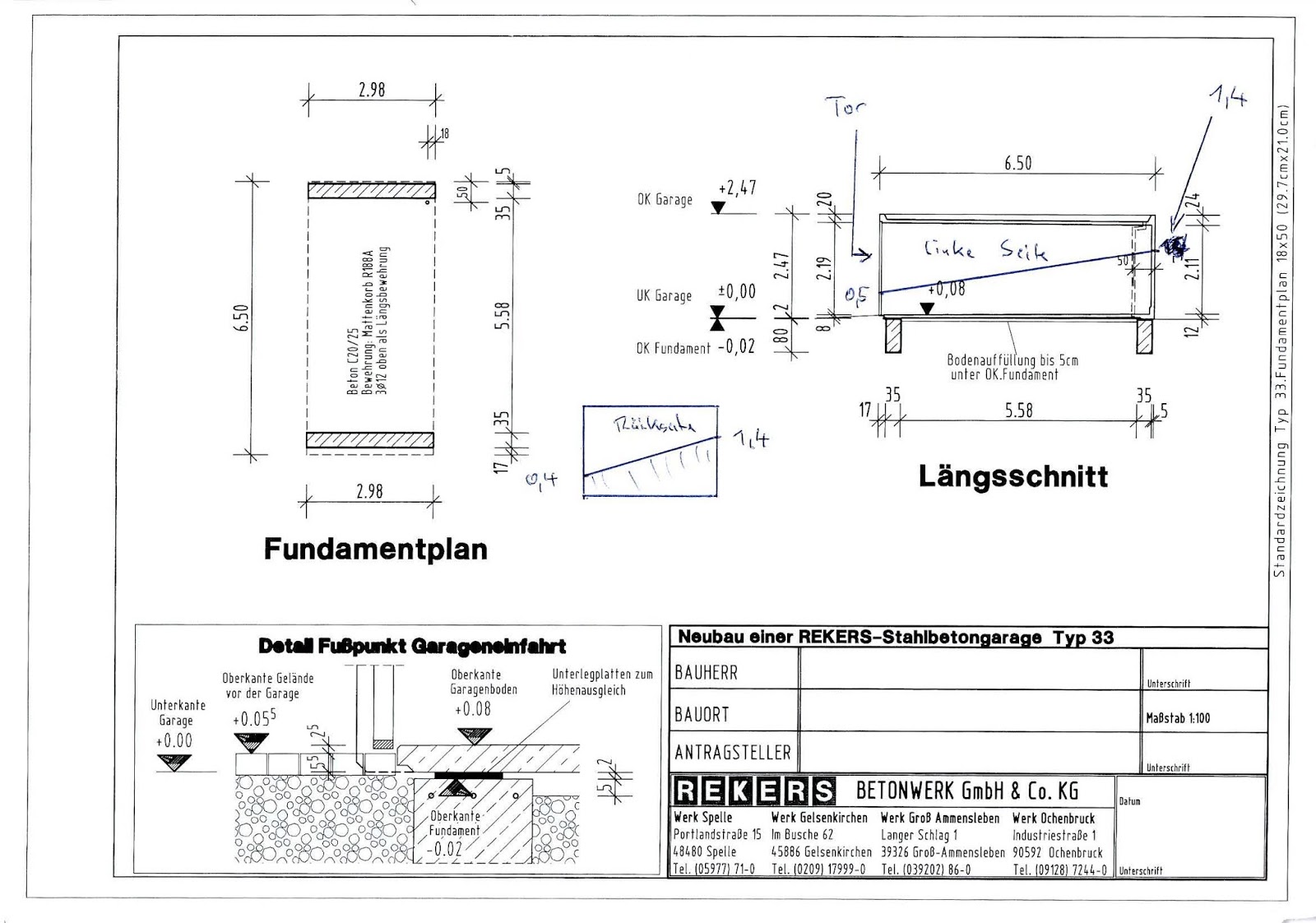 Hausbau mit Okal - Baublog Hessen, RTK: Garage