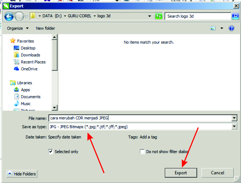 Cara Export File CDR ke JPG/PNG Agar Warnanya Tetap Sama | Dasar Corel ...