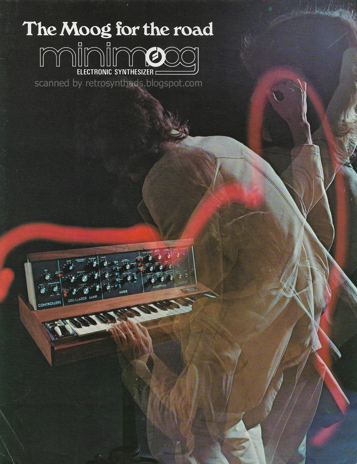 Retro Synth Ads: Moog Minimoog "The Moog for the road" brochure/poster ...