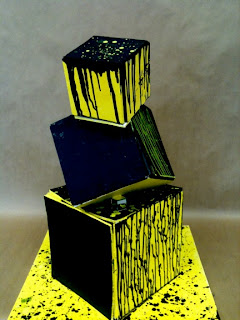 Basic Design 2: Polyhedral Mask and Cube Sculpture