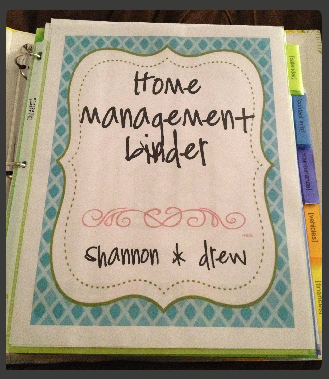 creative life designs: home management binder {makeover-part 2}