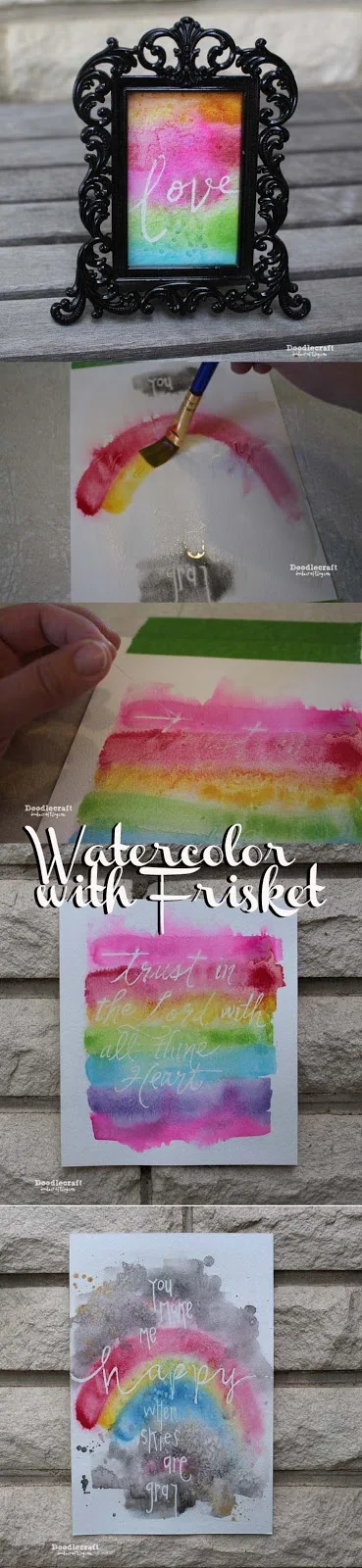 Watercolor Word Art with Frisket!