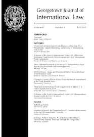 International Law Reporter: New Issue: Georgetown Journal of ...