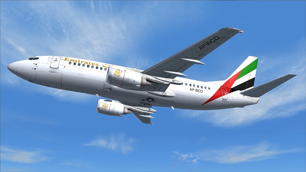 Texturas Brasileiras: Emirates Airlines Boeing 737-300 AP-BCD