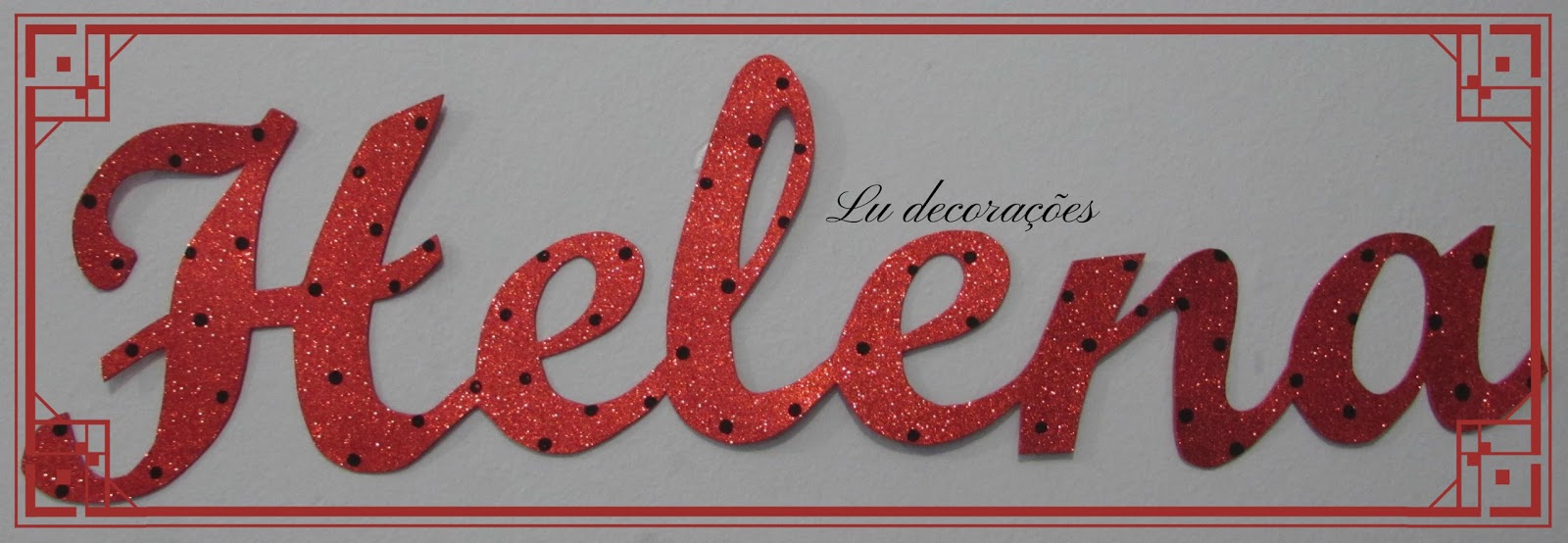 Lu artes: Nomes em EVA com gliter