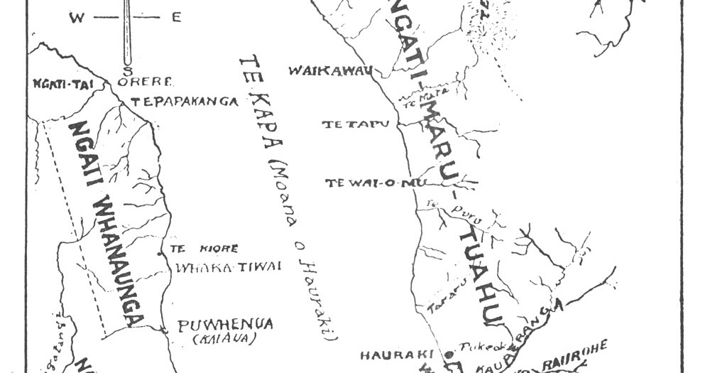 A Map of Iwi Areas in Hauraki