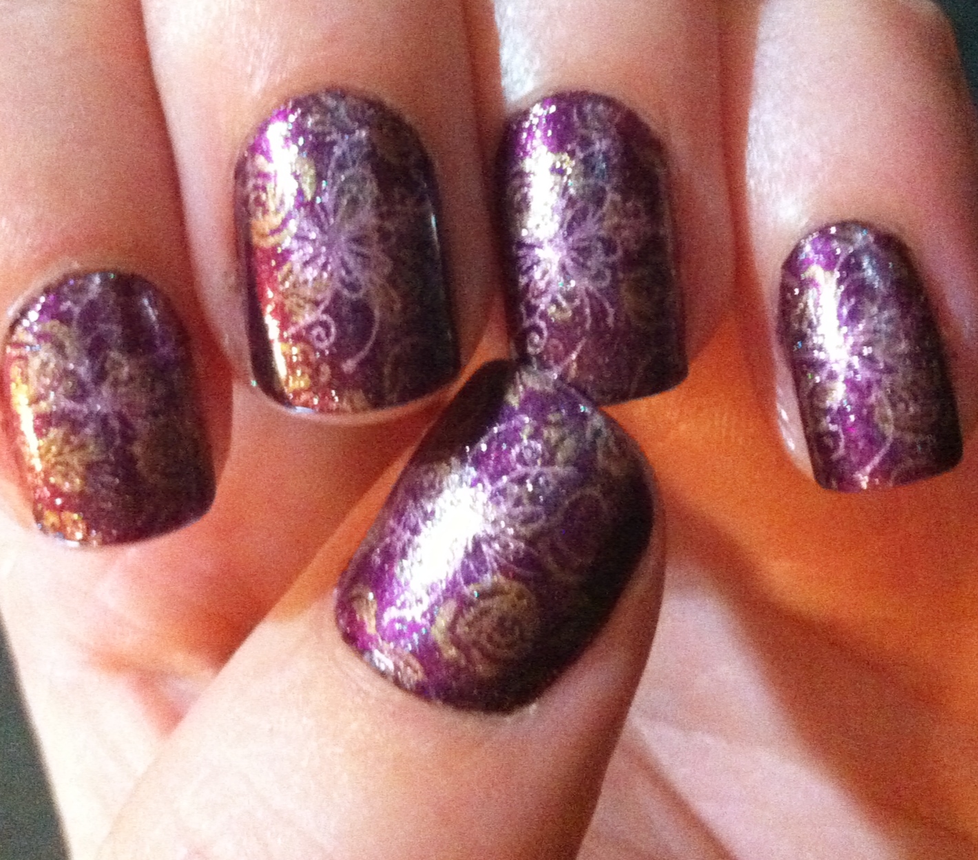 nailzy: Deep Purple - Konad Nail Design
