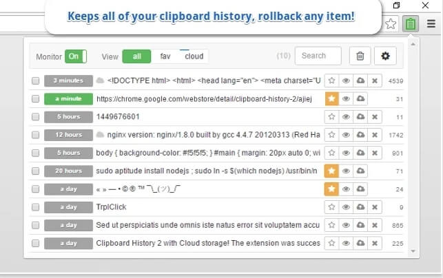Open clipboard history - countryres