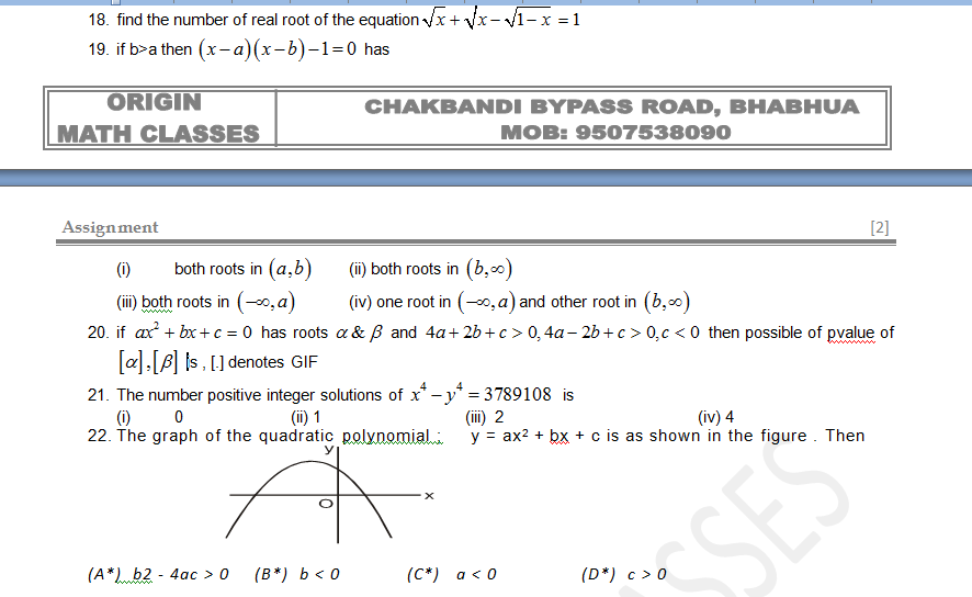 - Origin Math Classes
