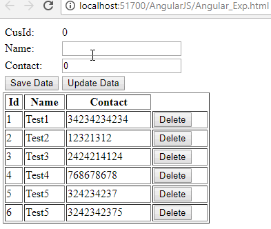CRUD Operation Using AgularJS With Example ~ Guruji Point - Code You Want To Write