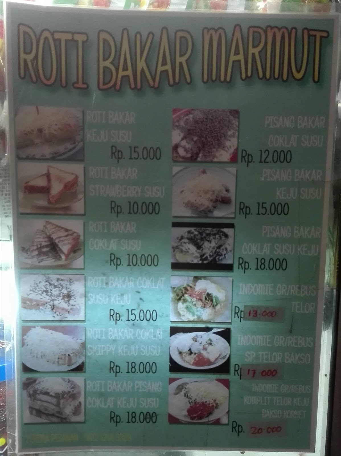 Daftar harga dan menu makanan di dapur kayu manis condet - Rinjani F&B