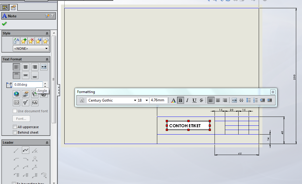 Membuat Etiket Atau Sheet Format Solidworks - belajar solidworks
