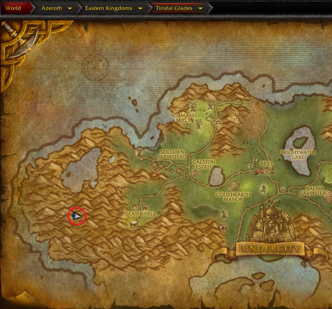 WoW Hidden Places and Secrets: The Whispering Forest in Tirisfal Glades