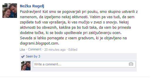 Diagrami poteka (2): Aktivnosti na Facebook-u