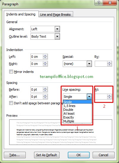 Memformat Atau Mengatur Paragraf Pada Microsoft Word - Terampil Office