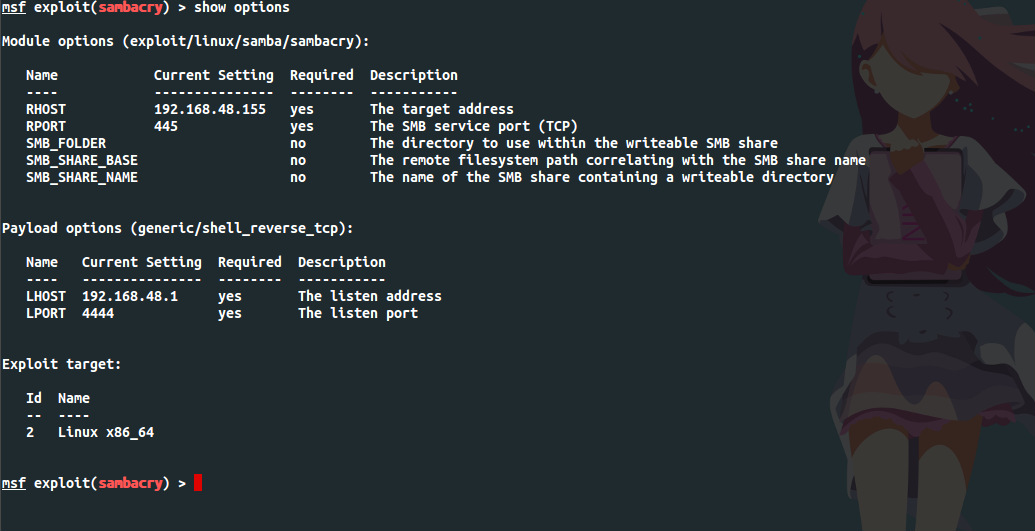 Samba 3.5.0 - Remote Code Execution (CVE-2017-7494) Metasploit