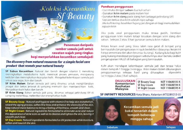 ayusuhada: SkinCare Product "SF BEAUTY"..Significant Finding...3 in 1