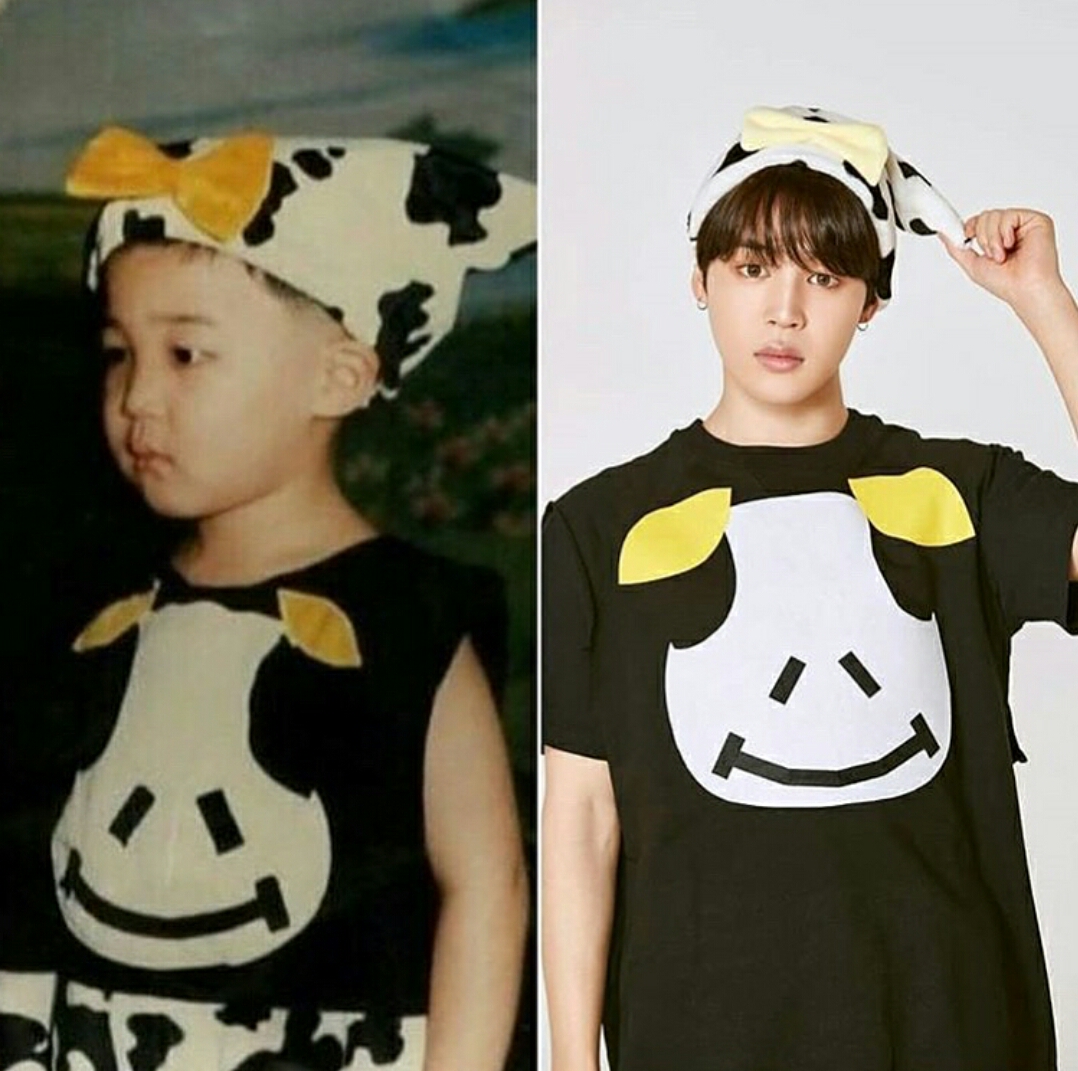 The Concept of BTS Photo now and the BTS When They are a Kids - All ...