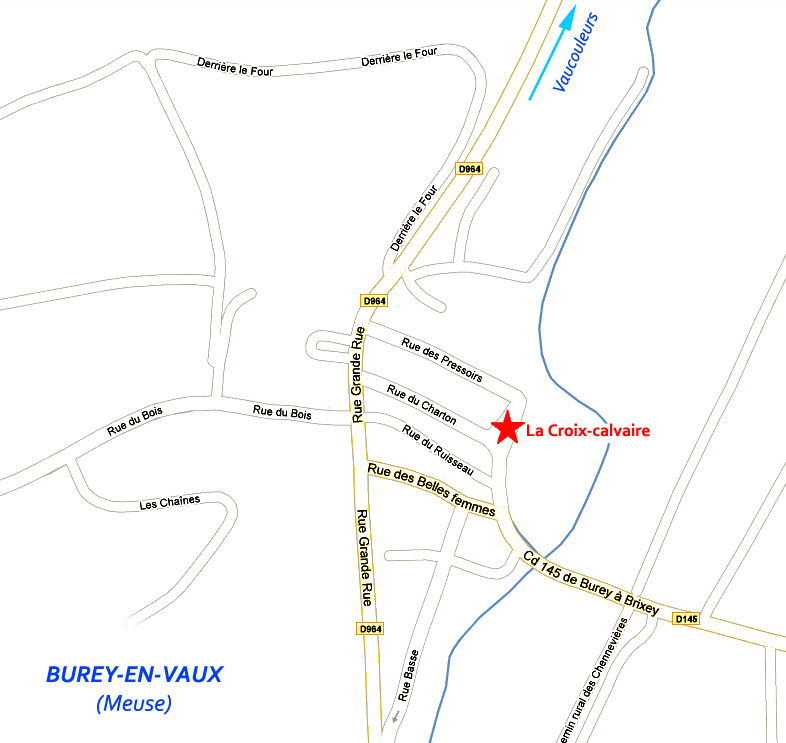 PATRIMOINE DE LORRAINE: BUREY-EN-VAUX (55) - La Croix-calvaire