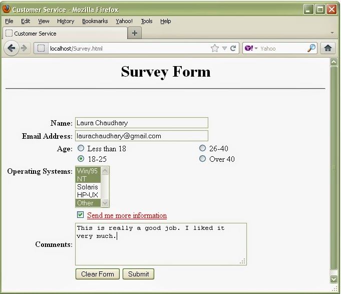 Calling A Servlet From Within An Html Page