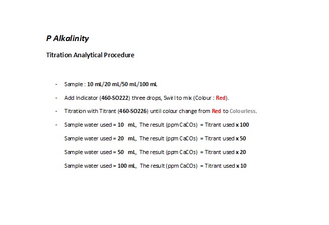 Water Treatment: P Alkalinity