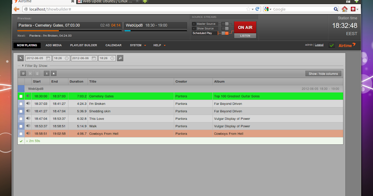 Airtime 2.1 Brings Real-Time Show Editing, More [Radio Software] ~ Web ...