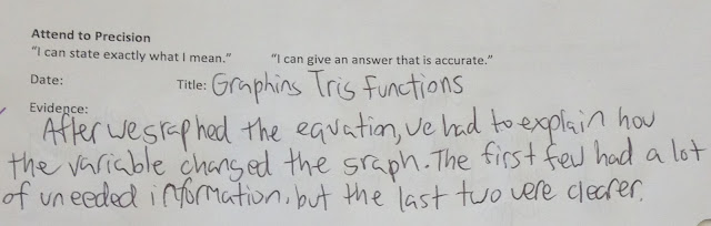 Drawing On Math: Update: Math Practice Standard Portfolios