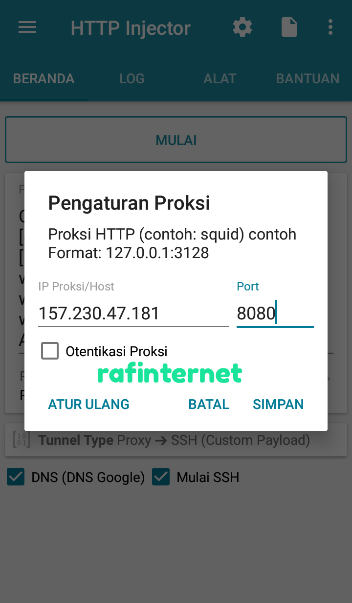 √ Cara buat config http injector Axis semua tarif - Rafinternet