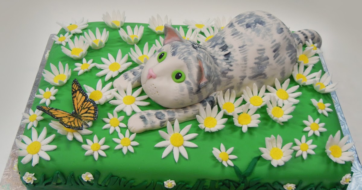 Ronna's Blog: Cat and butterfly cake