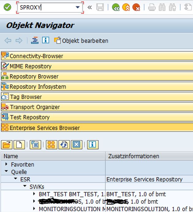 SAP ABAP Central: Setup ESR connection between ABAP system and AEX (ERP to PO / SPROXY)