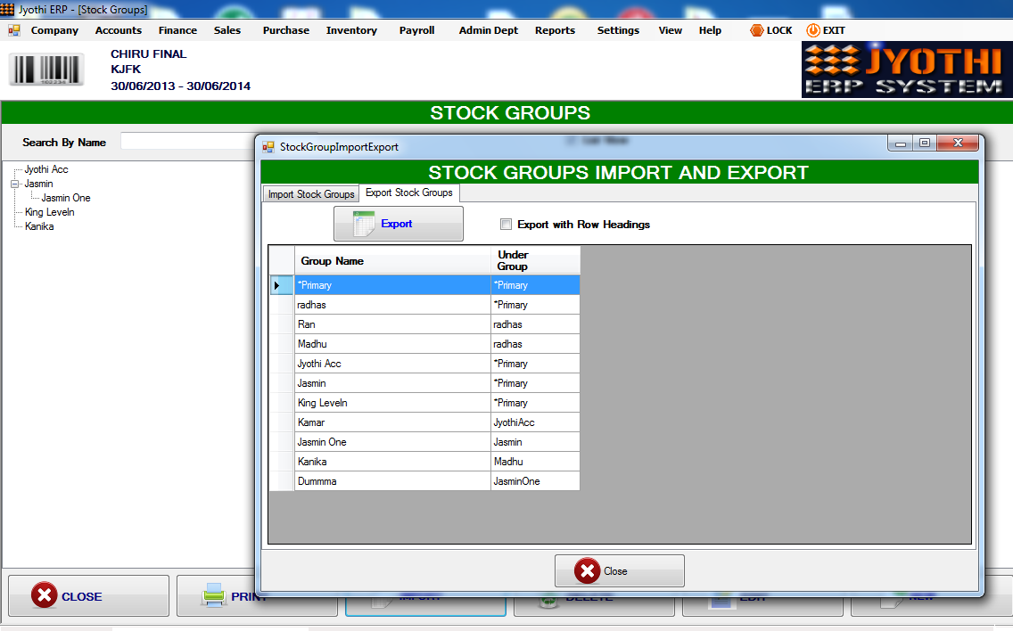 Jyothi ERP System in VB.NET Source Code: July 2013