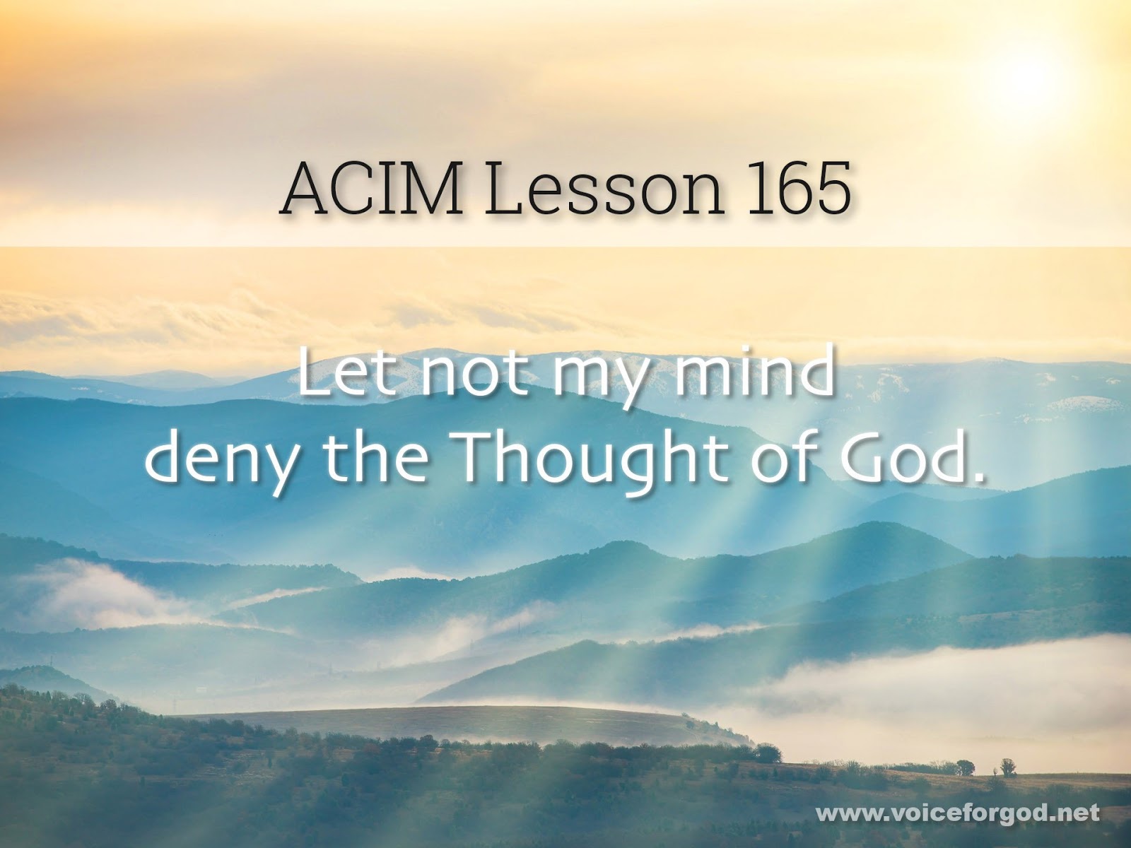 Miracle Life: ACIM Workbook Lesson 165